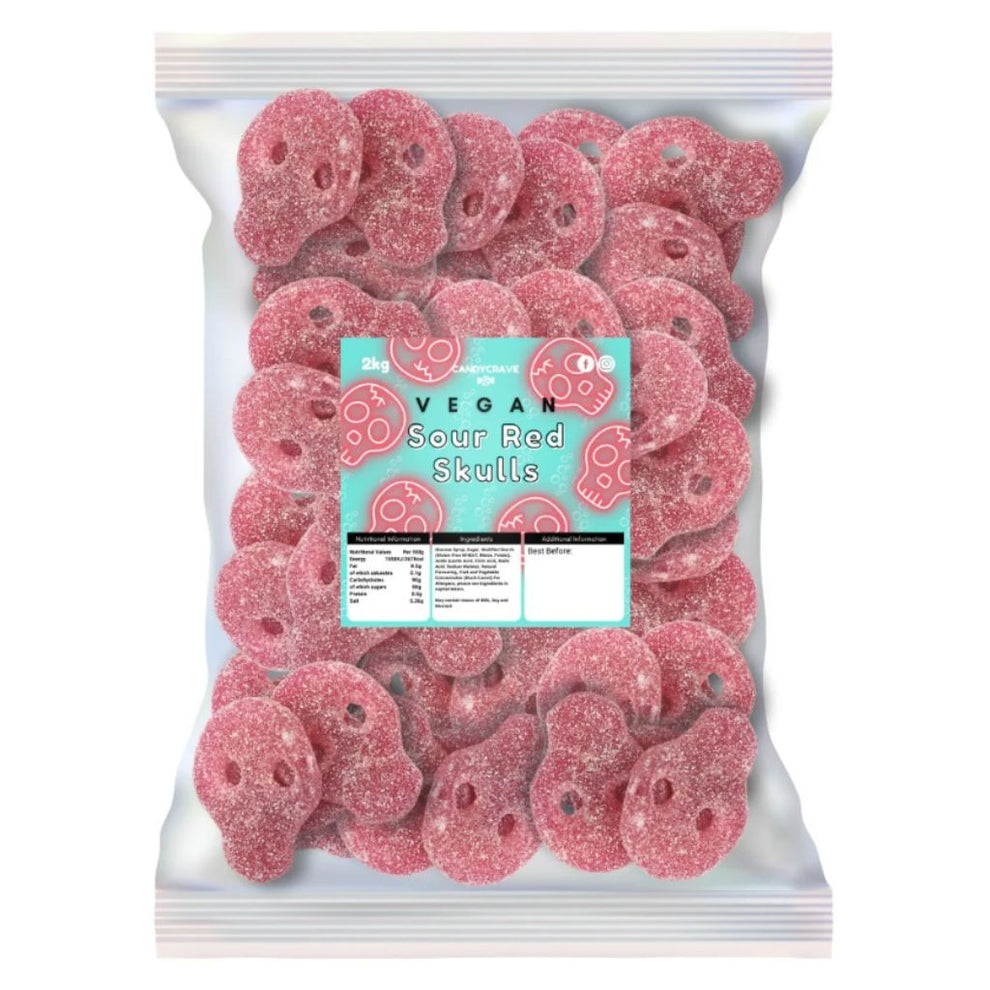Fizzy Red Skulls 2kg | Wholesale Bulk Lollies | UK Lollies Wholesale ...