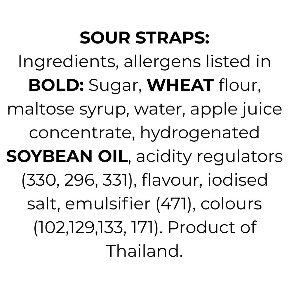 1.5kg Sour Straps | Wholesale Lollies Australia | Bulk Lolly Wholesale